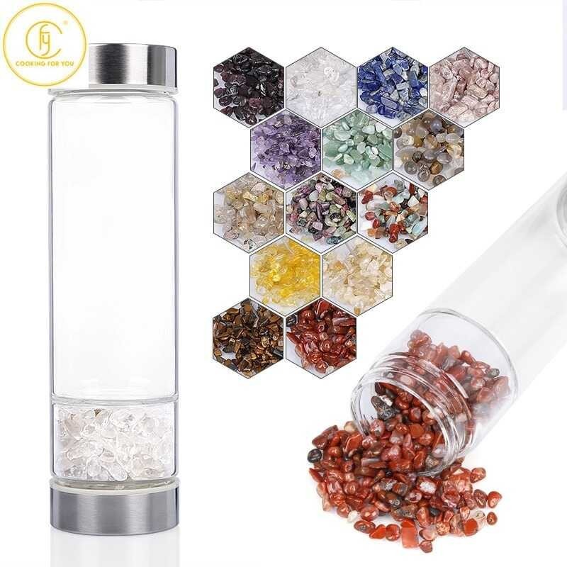 550Ml Big Diameter Crystal Elixir Bottles Multicolor Crystal Water ...