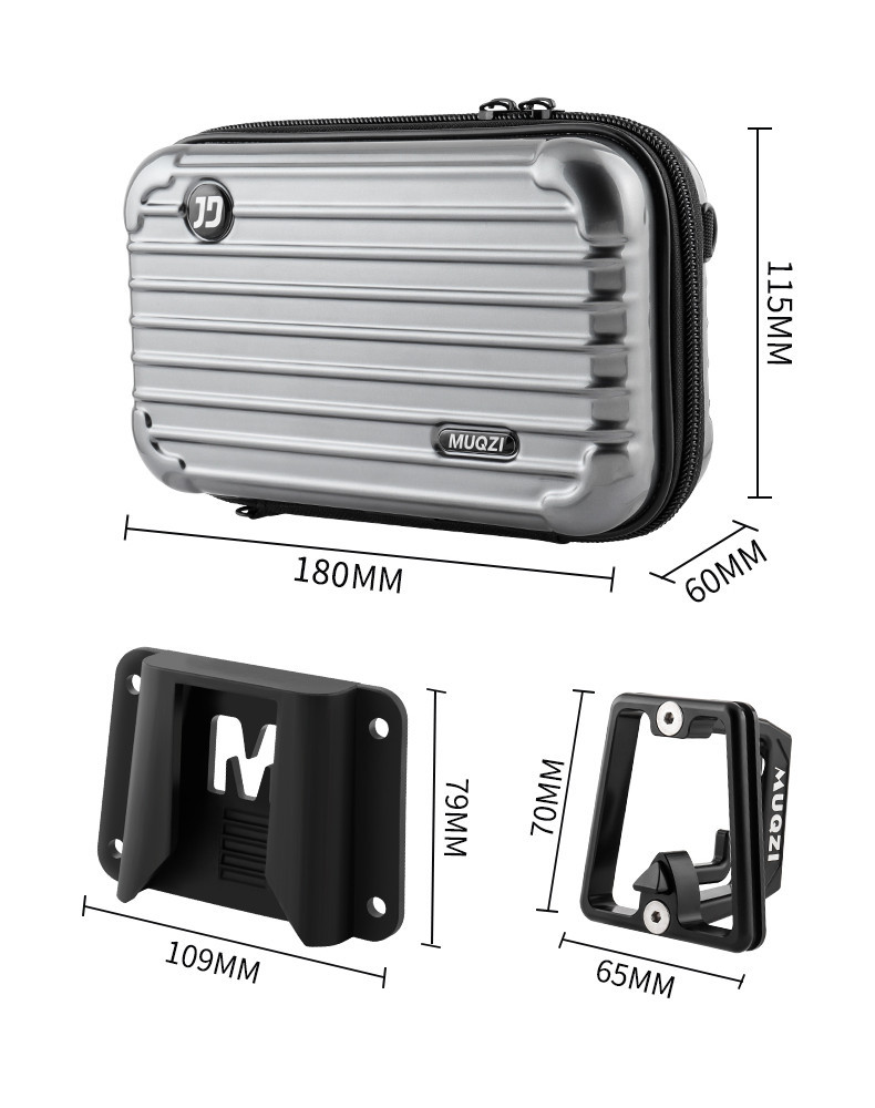 Muqzi กระเป ๋ าด ้ านหน ้ าจักรยานพับได ้ พร ้ อมอะแดปเตอร ์ ยึดสําหรับ Brompton Front Carrier ...