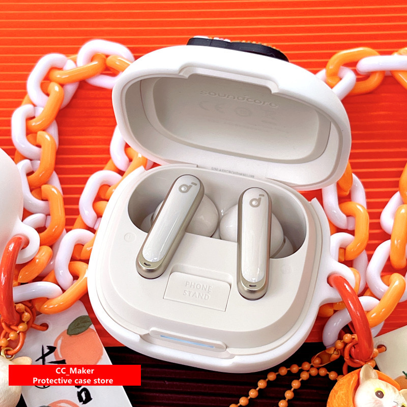 For Anker Soundcore P40i Case Cute Orange Bracelet Charm Soundcore R50i ...