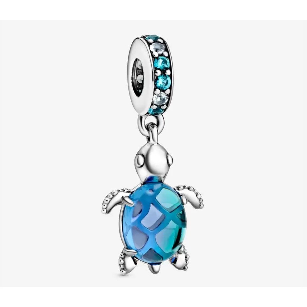 [พร้อมส่ง สินค้าแท้ ] Pandora Murano Glass Sea Turtle Dangle Charm ...