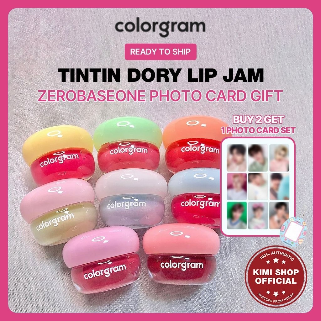 [Colorgram] (ZB1 โฟโต้การ์ด ของขวัญ) Tintin Dory Jam Lip Balm ลิปกลอสพอต 8 สี / Zerobaseone x ...