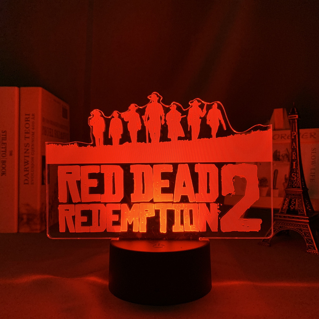 Led Night Light Red Dead Redemption 2 สําหรับโคมไฟนอนเด ็ กตกแต ่ งห ้ ...