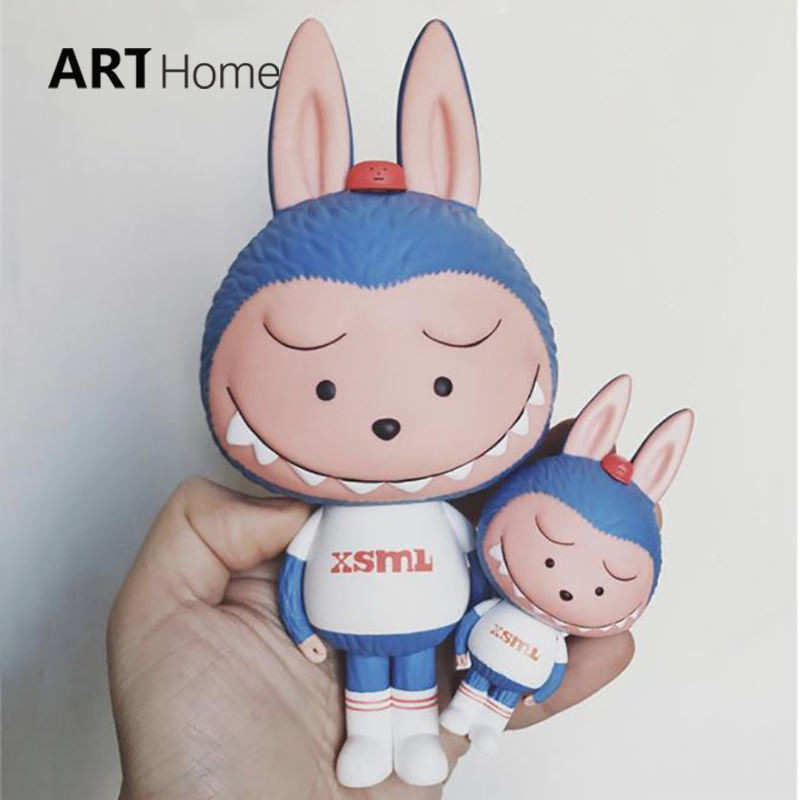 พร้อมสต็อก Labubu กล่องตาบอดอินเทรนด์รุ่นซ่อน Doudou-eyed ตุ๊กตาป่า ...