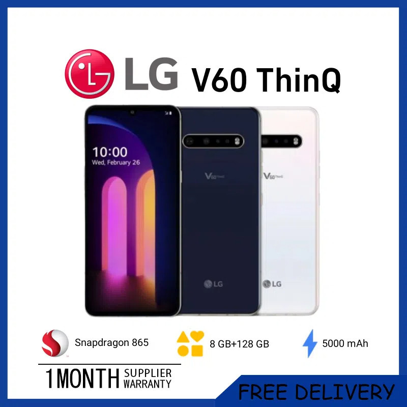 ในสต็อก LG V60 ThinQ 5G 8GB RAM+256GB ROM Qualcom SnapDragon 865 5G สมาร์ทโฟนดั้งเดิม | Shopee ...