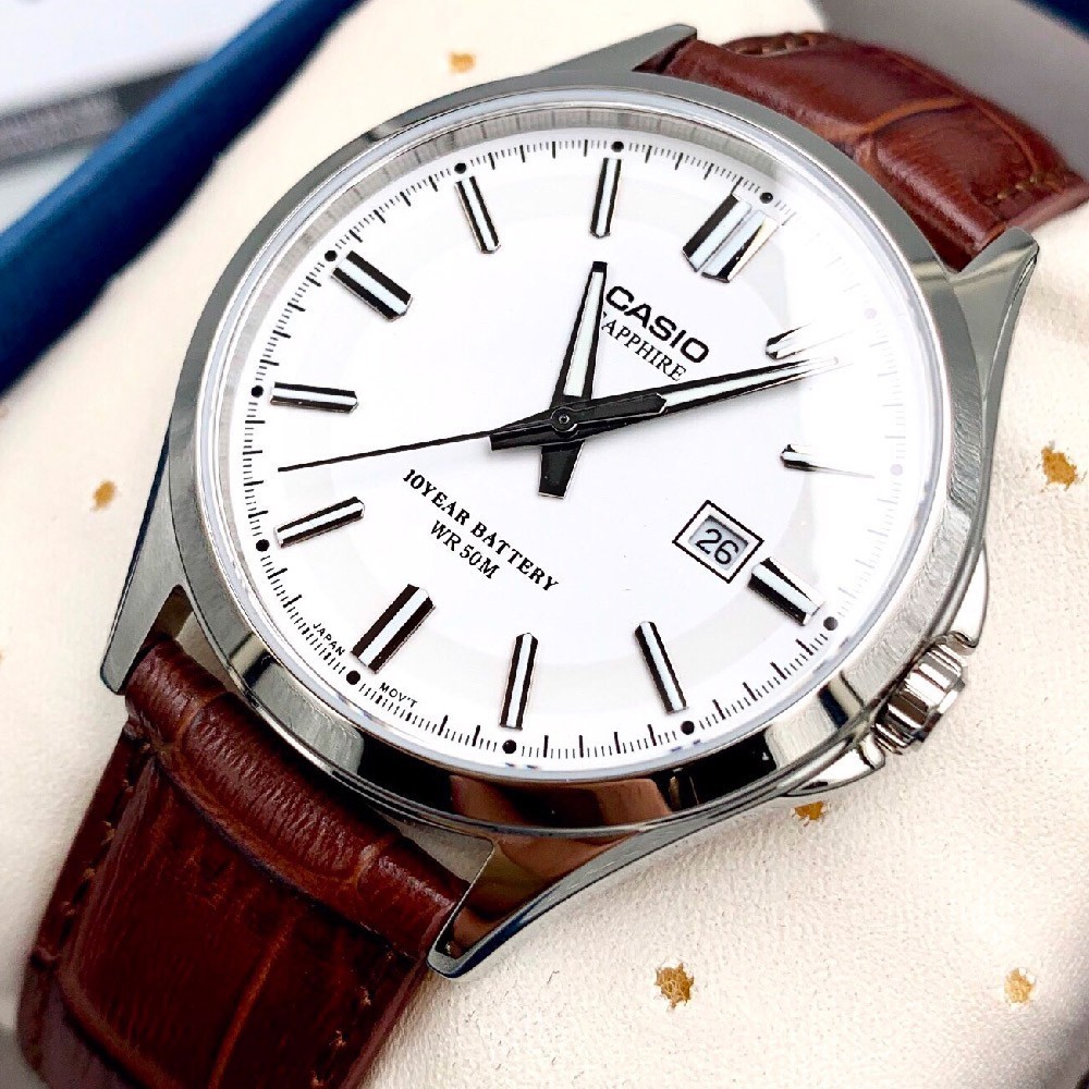 Casio นาฬิกาข้อมือผู้ชาย รุ่น MTS-100D(สายแสตนเลส) MTS-100L(สายหน้ง ...