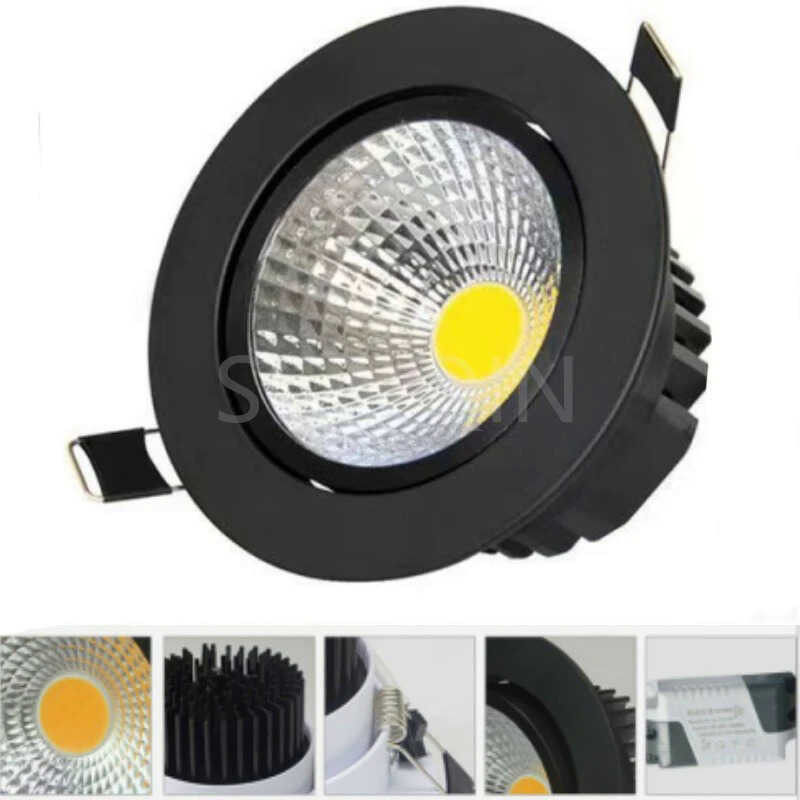 LED Downlight Ceiling 7W 9W 12W 15W 18W 3W 5W Spot Round Recessed Lamp ...