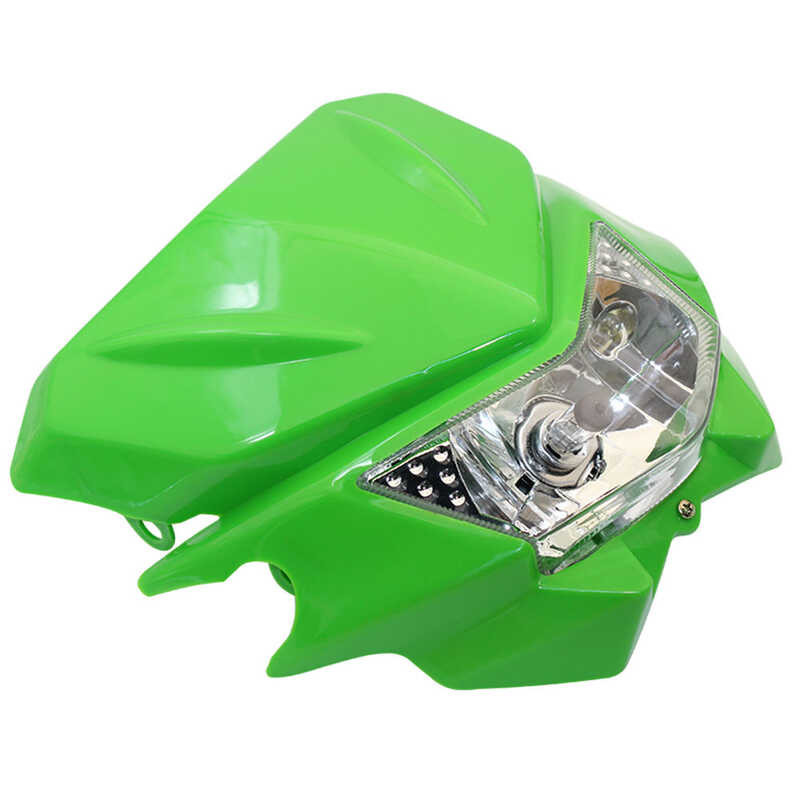 Δ ไฟหน้ารถมอเตอร์ไซค์สำหรับ Kawasaki KLX 250 125 450 150ทั่วไป H4ร ฝา ...