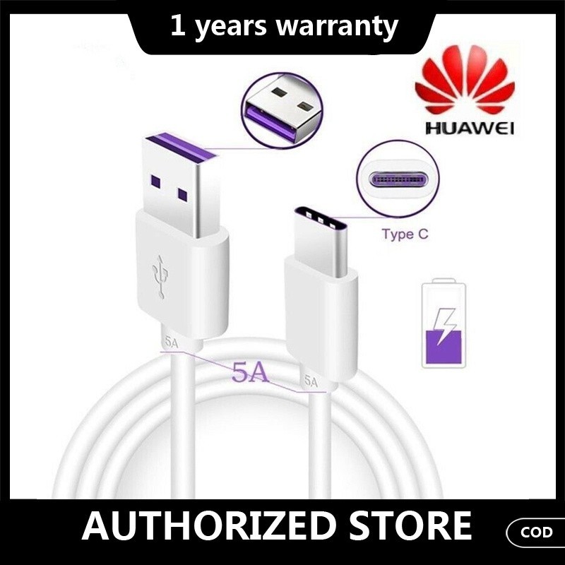 Original Huawei 5A Type-C สายชาร์จเร็วสําหรับ Huawei P20 P30 Pro Lite 5A Type C USB Super Fast ...