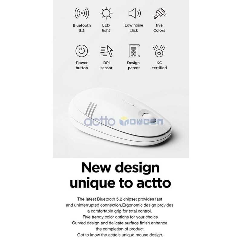 Optical ACTTO Wireless Mouse ABM-03,Bluetooth 5.2 connect,800/1200/1600 ...