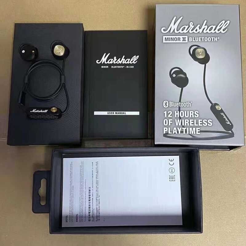 MARSHALL MINOR II Minor 2 Bluetooth Earphones - Black | Shopee Thailand