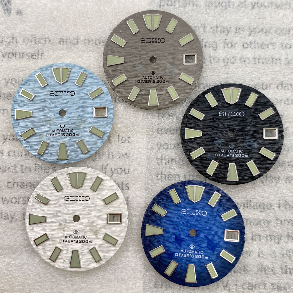 Gradient Blue Abalone Oil ลายนูน Modified Dial Swiss C3 สีเขียว ...