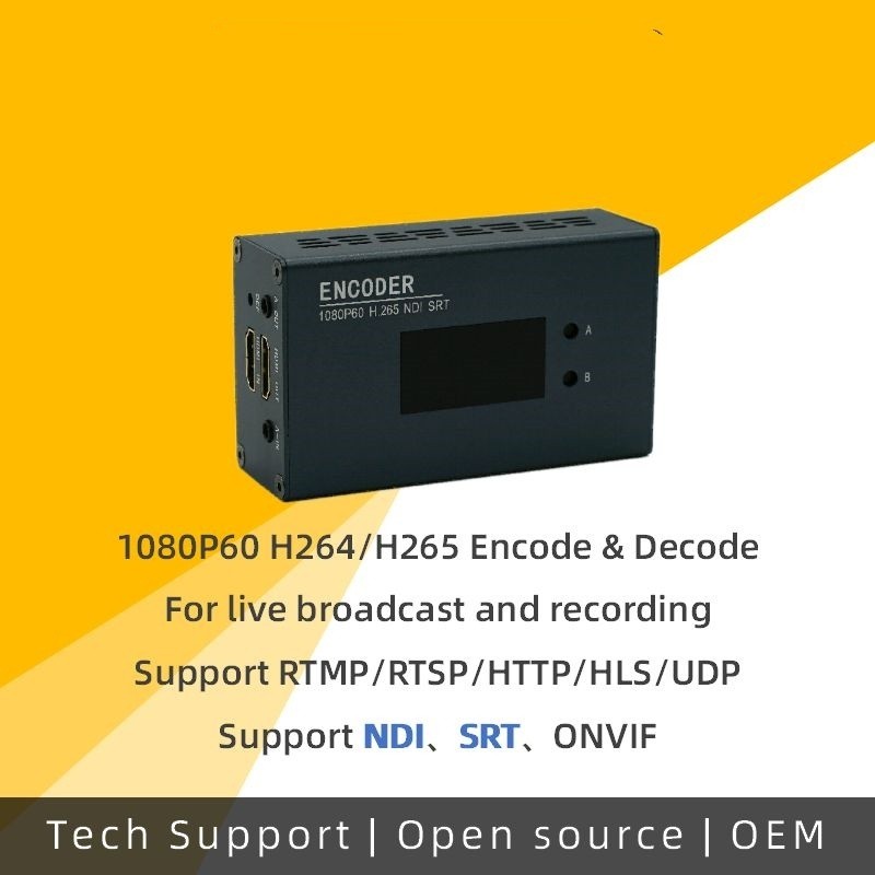Enc1 HDMI Encoder ถอดรหัส 1080P NDI SRT RTMP RTSP สตรีมสด IPCam ...