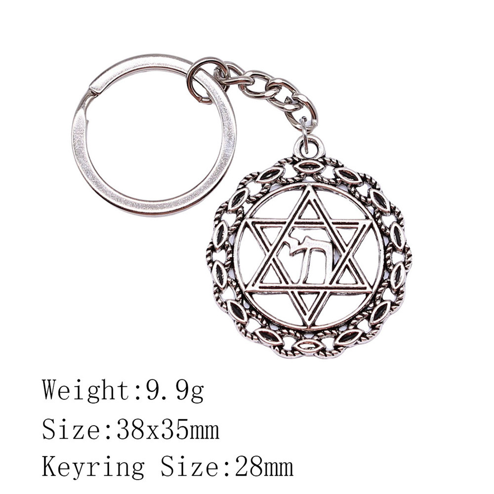 Back To School พวงกุญแจส่วนบุคคล Celtic Hexagram Key Ring วัสดุพวงกุญแจ ...