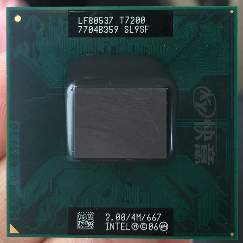 Intel Laptop Core 2 Duo T7200 CPU 4M Socket 479 Cache/2.0Ghz/667/Dual ...