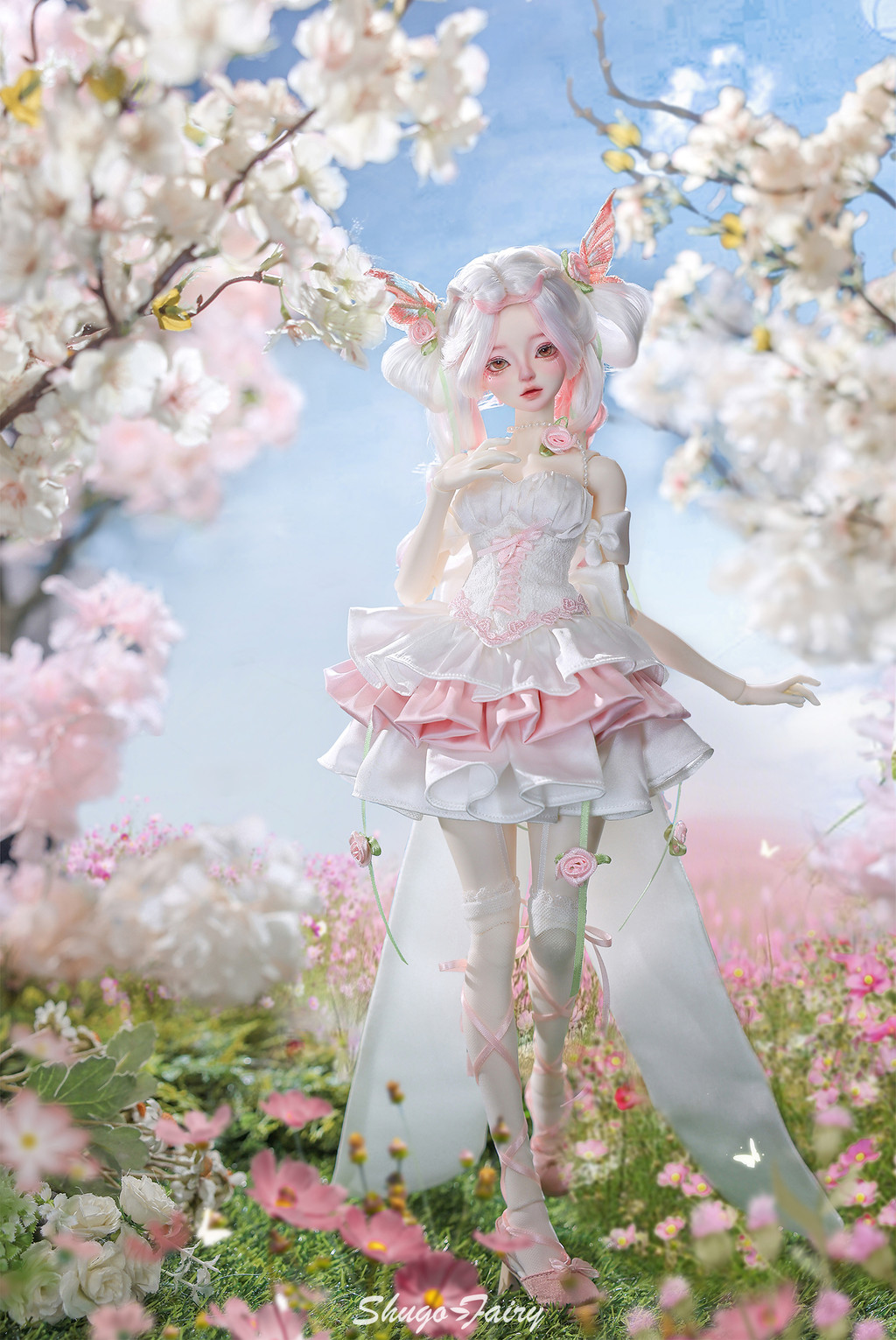 Shugafairy Libra B ตุ๊กตา Bjd 1 4 Fullset เจ้าหญิงดอกไม้กระโปรงสไตล์