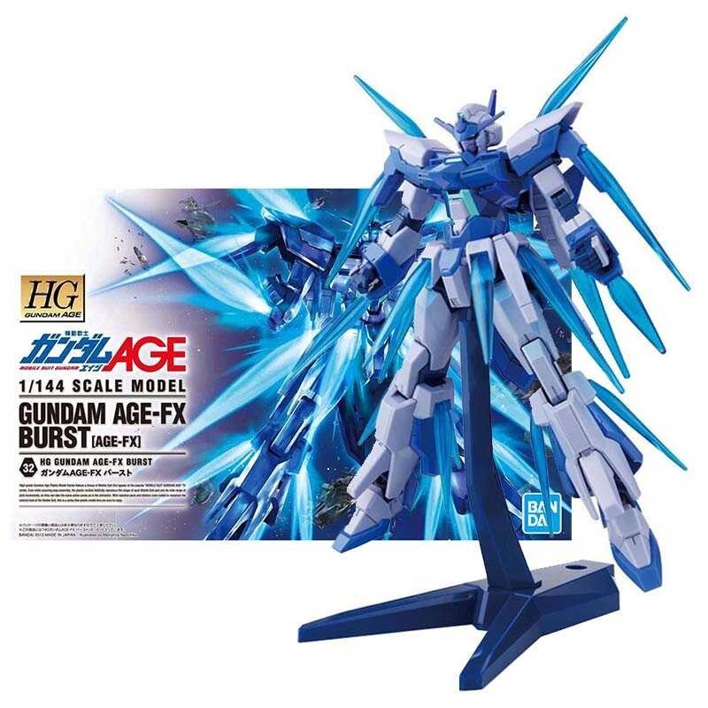 Bandai am ชุดอะนิเมะตัวเลข HG AGE-FX Burst Mobile ชุด Gunpla Action Figure ของเล ่ นสําหรับชายเด ...