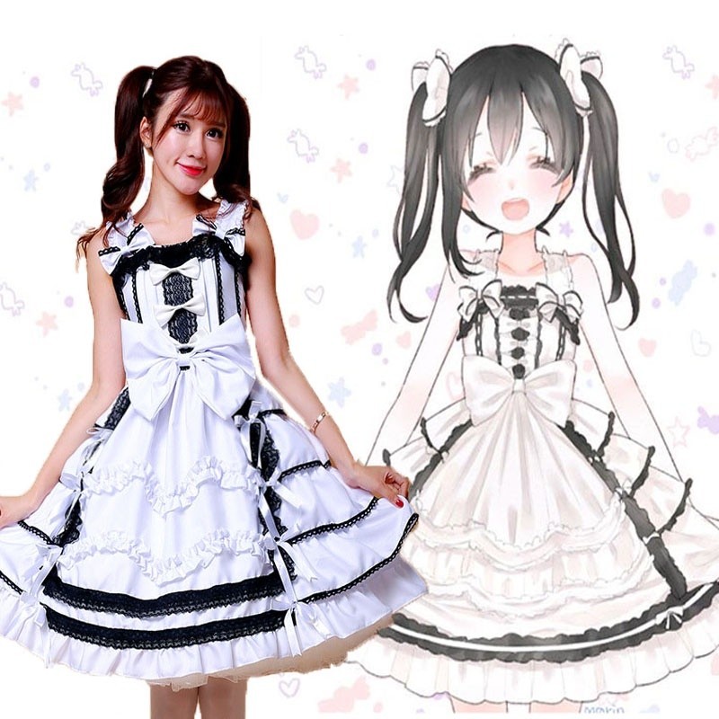 Japanese Anime Love Live Yazawa Nico Lolita Dancing Party Maid Dress ...