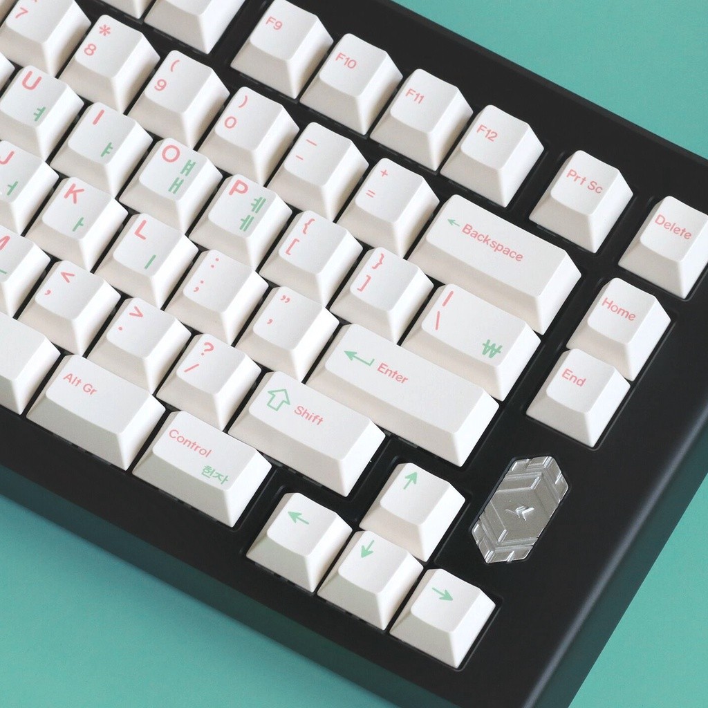 ในสต็อก Keybox Shenpo สีชมพูสีเขียวเกาหลี Sub Legend Hangul Keycaps โปร ...
