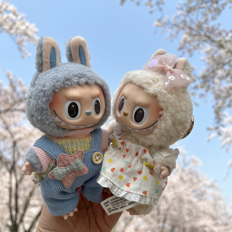 labubu Macron enamel blind box LABUBU ชุดแต่งงานตุ๊กตา ชุดเจ้าหญิง ...