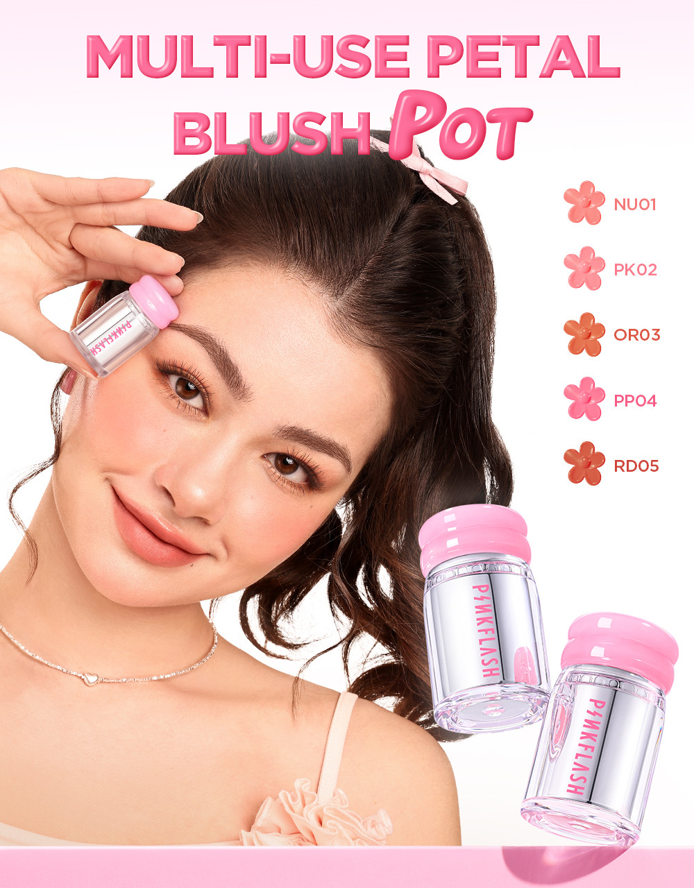 Pinkflash Multi-Use Petal Liquid Blush Pot Petal Serum Blendable Clump ...