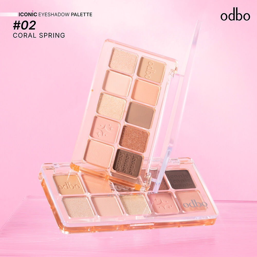ODBO Iconic Eyeshadow Palette 7g โอดีบีโอ พาเลทอายแชโดว์ 10 เฉดสี. | Shopee Thailand