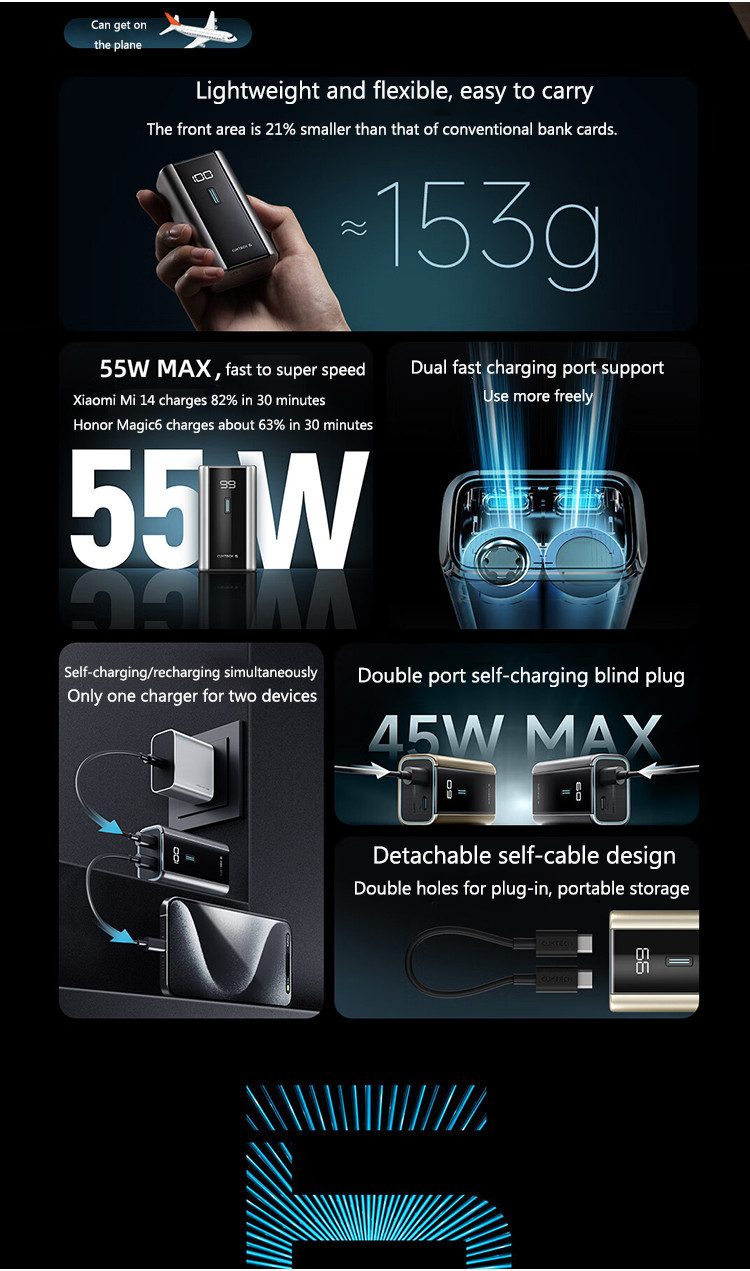 Zmi CUKTECH No.6 PB060 Power Bank 6000mAh 55W Max Super Power Block แบบ ...