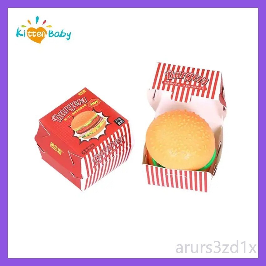 Burger Anti Stress Tearable 3D Squishys Hamburger Toys Stress Relief ...
