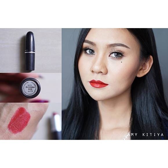 ♞MAC Matte Lipstick #Russian Red 3g ลิปสติกเนื้อแมทสีแดงเข้ม เนื้อแน่น ...