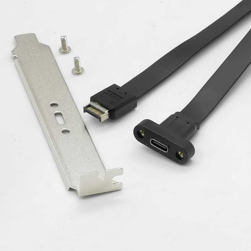 10gbps USB3.2 Gen 2 USB-C แผงด้านหน้าหญิง Type-E A-Key อะแดปเตอร์ชายเมน ...