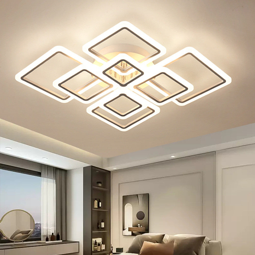Square ceiling light acrylic infinite dimming living room light ...
