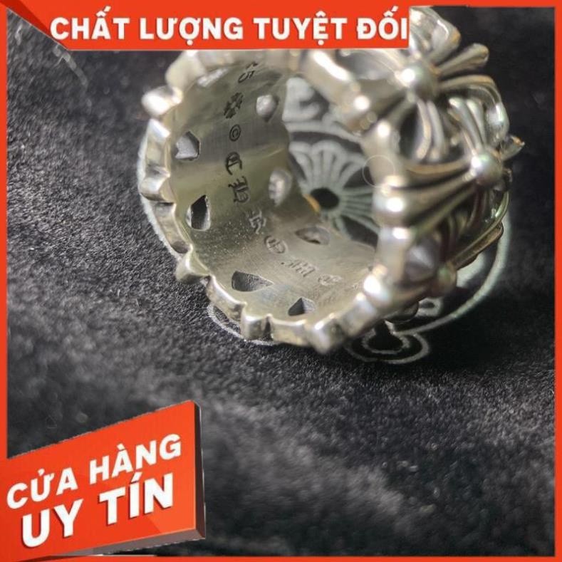 High-end Chrome Heart Cement Silver 925 Ring fullbox Chrome Heart Shop ...