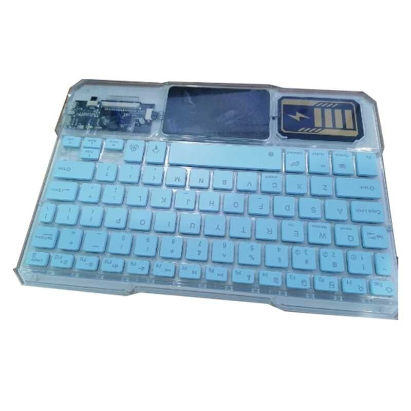 (VFOP) Wireless Touch Backlit RGB Keypad Transparent Crystal Bluetooth ...