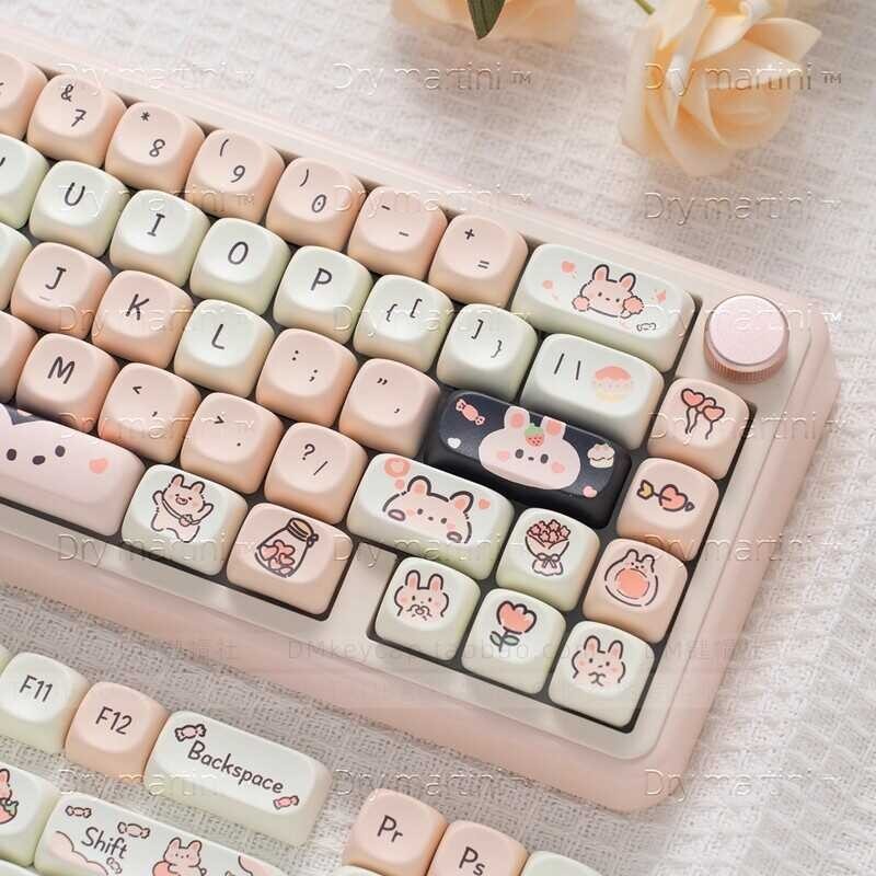 Only】Black Pink 【Keycap Milk Candy Rabbit Keycap Similar MOA Profile ...