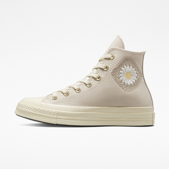 ♞CONVERSE ผ้าใบ ลำลอง UX CHUCK 70 FESTIVAL- CROCHET HI CREAM ...