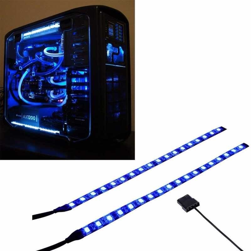 【Booming】 2pc Led Strip Computer Rgb Red Green Blue White Magnetic ...
