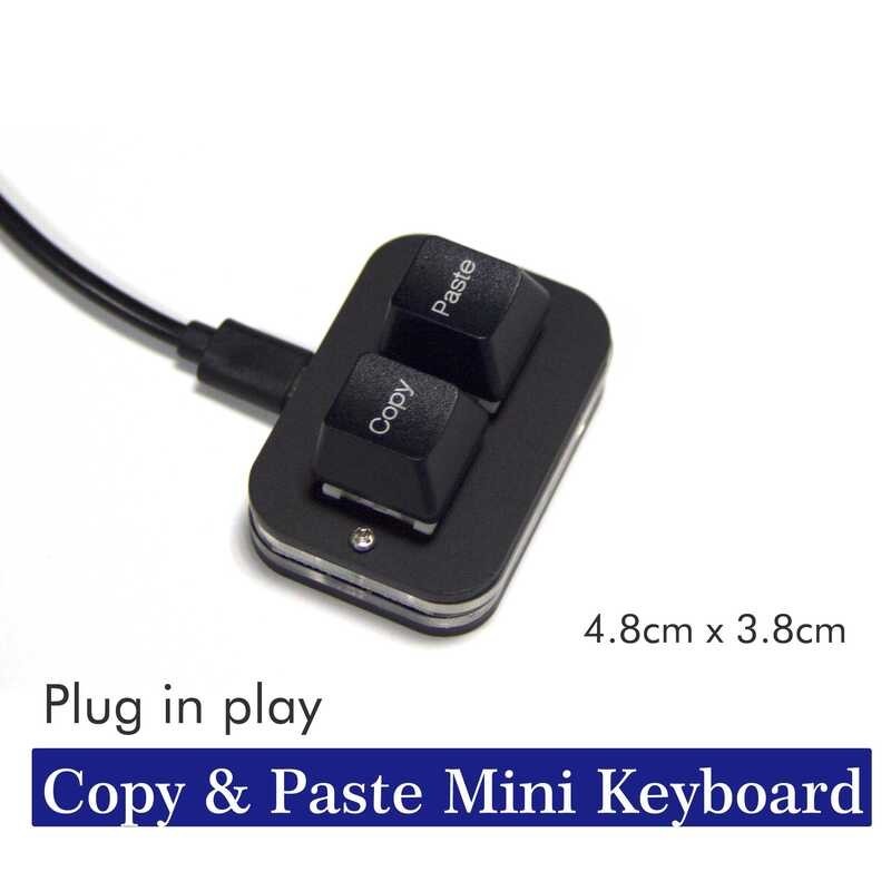 Keyboard Copy Paste Mini Office Shortcut Keypad Mechanical White / Black 2 key keyboard for Word ...