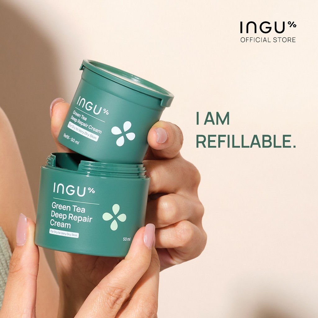 ♞INGU Green Tea Deep Repair Cream | Shopee Thailand