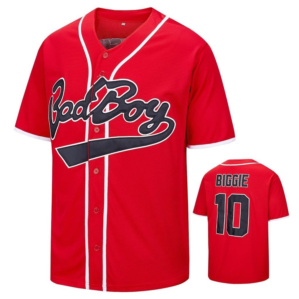 Bad Boy Movie Black 10 Biggie Baseball Jersey Movie Jerseys ed Baseball ...