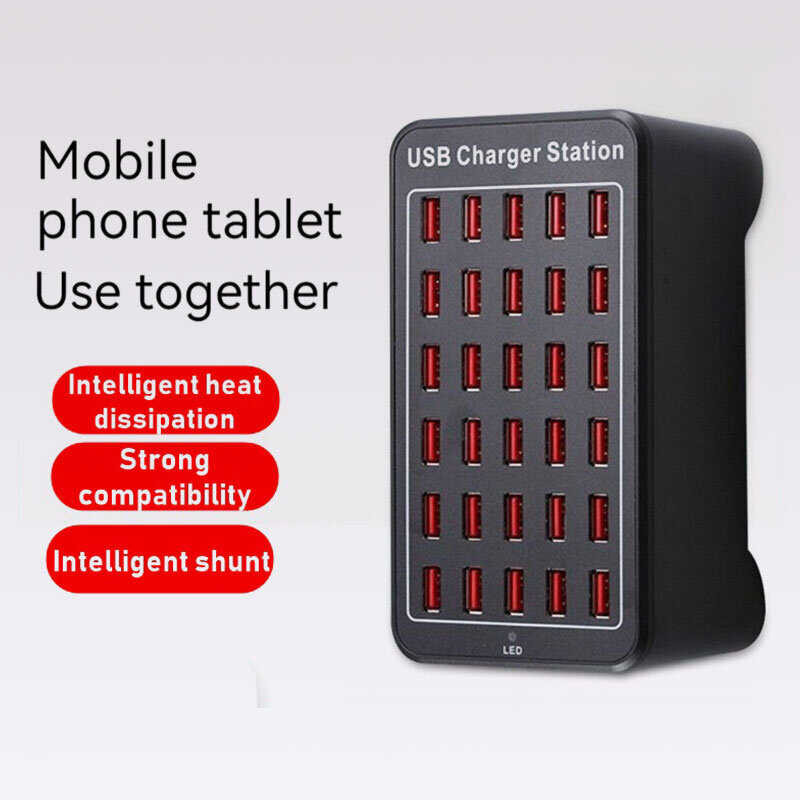10 USB Charg 15 20 25 30 Ports HUB 150W Univsal Wall Desktop Fast ...