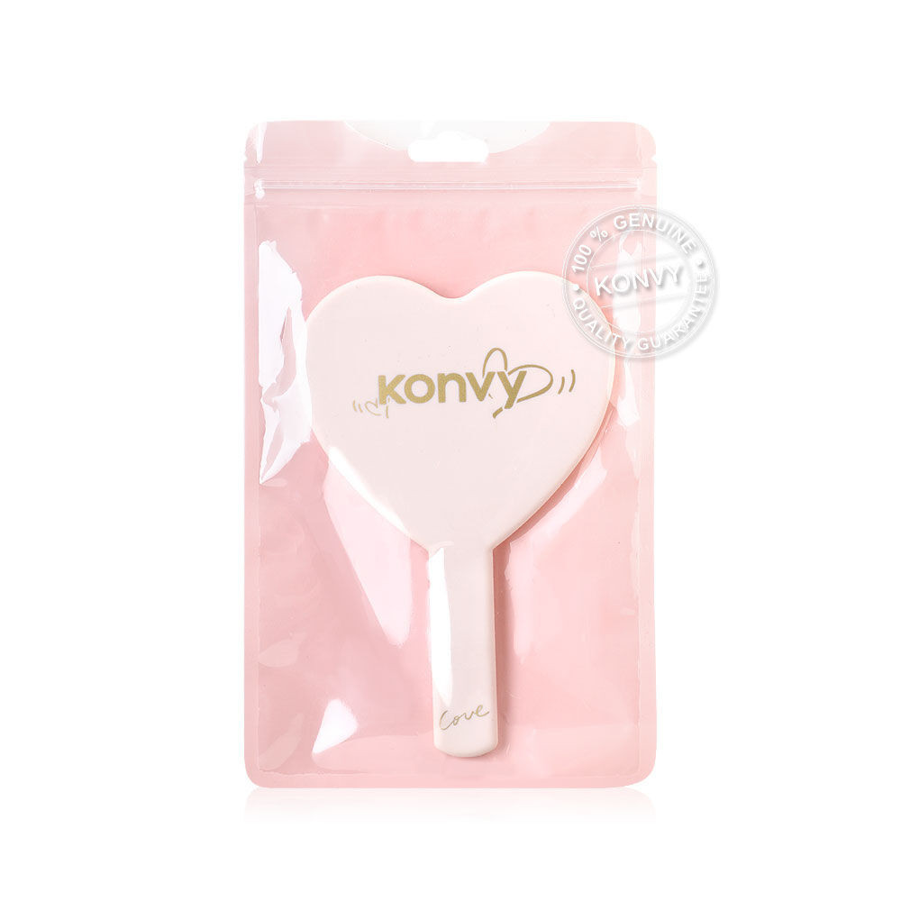 Konvy Heart Shape Handheld Makeup Mirror 1pc #Pink คอนวี่ กระจกแต่งหน้า ...