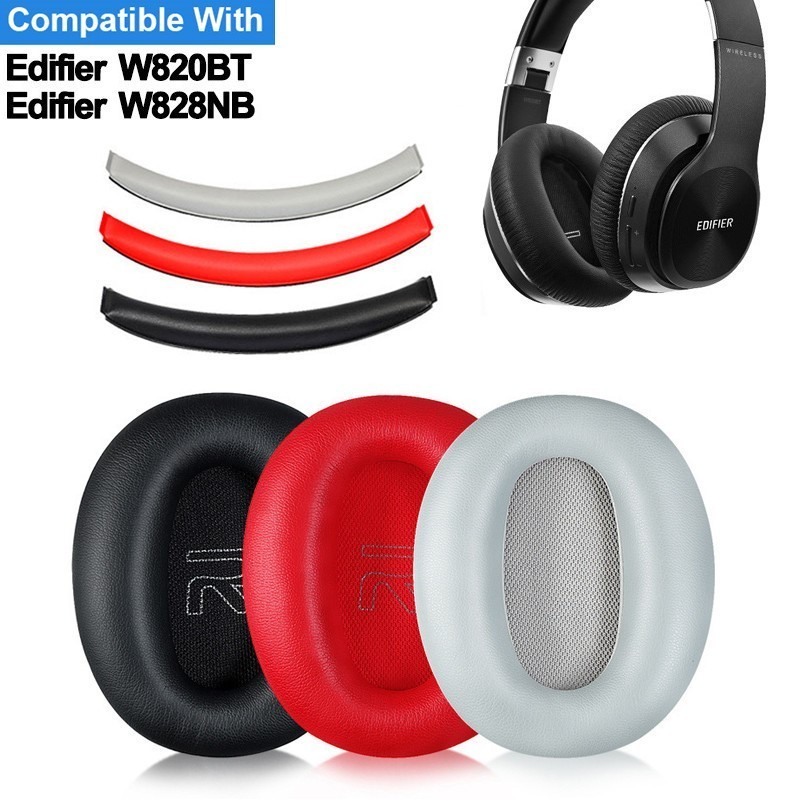 เปลี่ยนแถบคาดศีรษะแผ่นรองหูฟังสําหรับ Edifier W820BT W828NB ชุดหูฟังหู ...