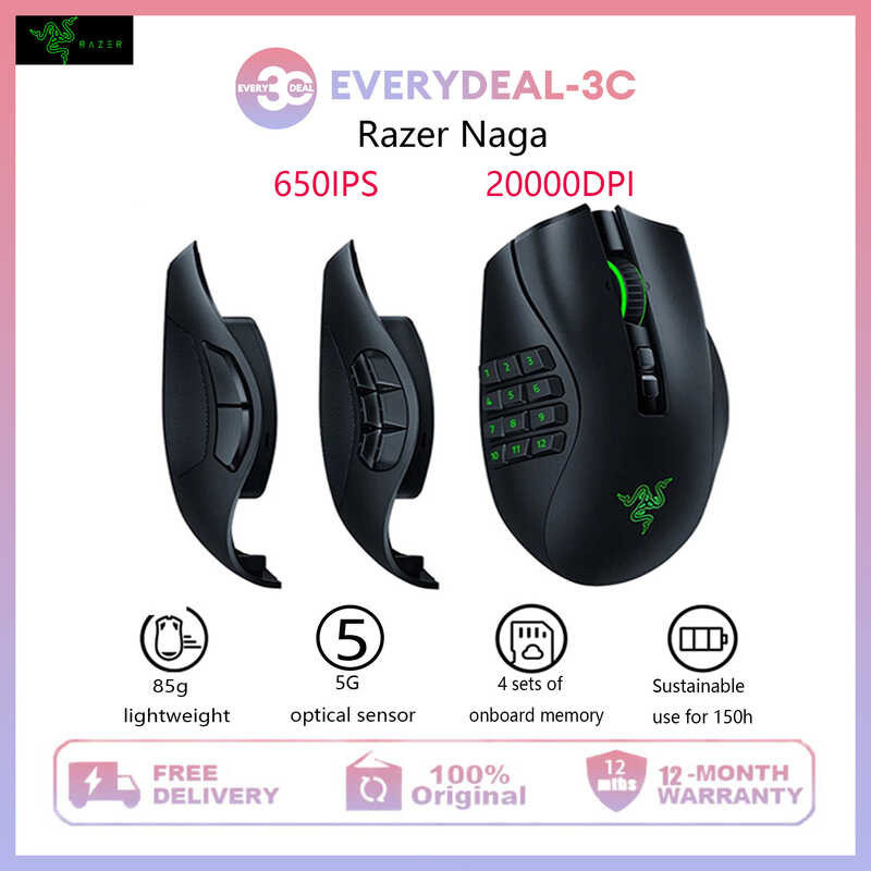Trinity Razer Naga Chroma Gaming Mouse Interchangeable Side Plates - Up ...