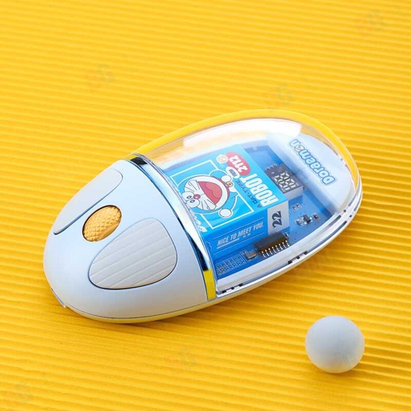 Authentic Doraemon 100% Mouse Wireless Bluetooth Dual Mode Transparent ...