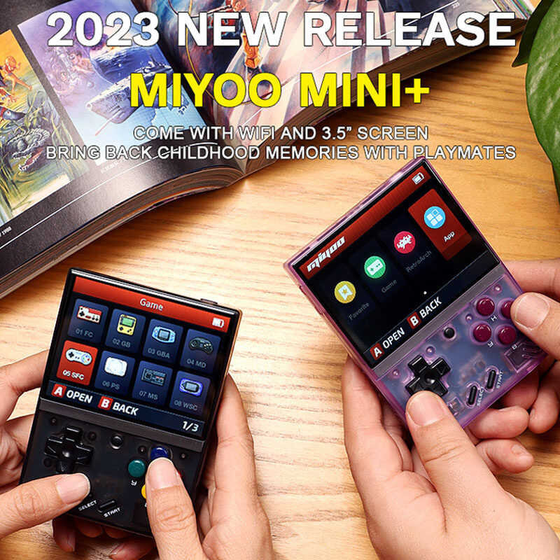 Mini Original Miyoo Plus Portable Retro Handheld Game Console 3.5-inch ...
