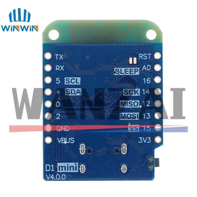 มินิ WEMOS D1 V4.0.0 Type-C USB WIFI IOT บอร์ดขึ้นอยู่กับ Esp8266 4Mb ...
