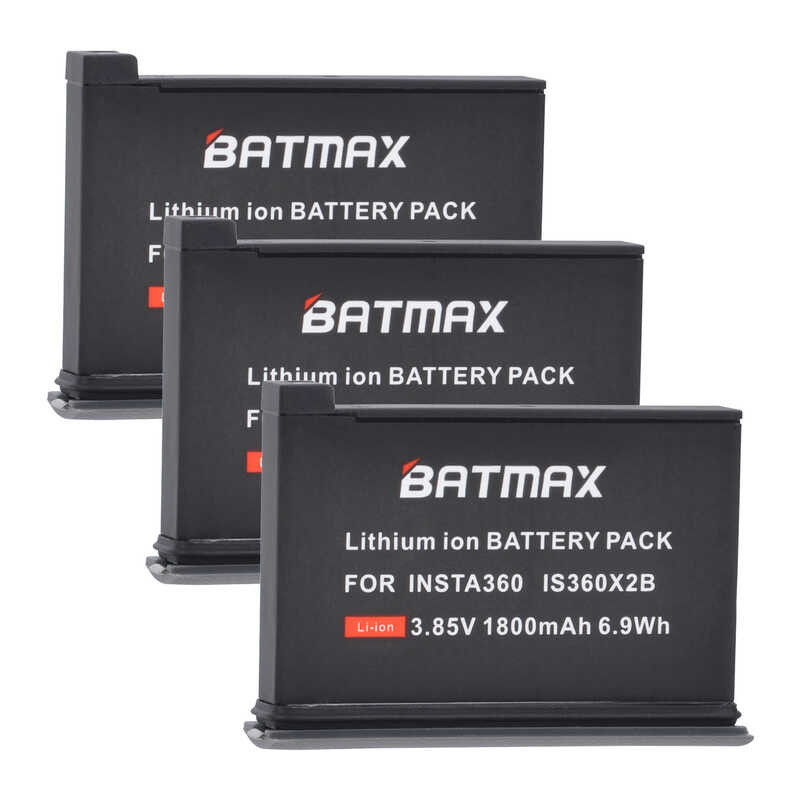 3X 1800Mah Li-Ion Akku + เครื่องชาร์จไฟ LED 3 ช่องสำหรับกล้อง Inst ...