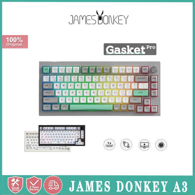 Donkey A3 James Wireless Mechanical Keyboard Kit 75% with Knob Volume ...