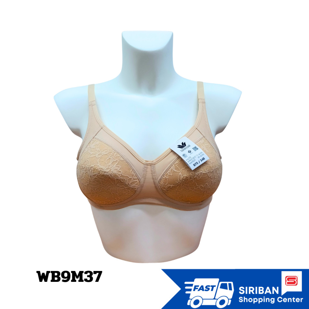 In stock Wacoal Bra รุ่น WB9M37 No Frame Sponge Lace Trim 2 Hooks (B75-E85) | Shopee Thailand