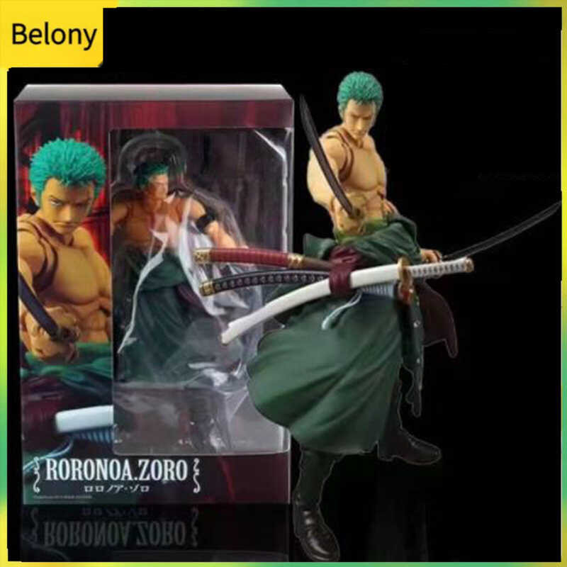 Roronoa Zoro Movable Mini Figure 20cm Height Model with Sword Portable ...