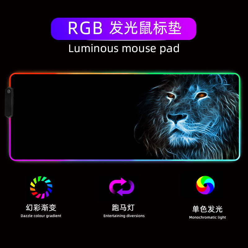 Cross-border Amazon ยอดนิยม RGB แผ่นรองเมาส์เรืองแสงขนาดใหญ่พิเศษแป้น ...